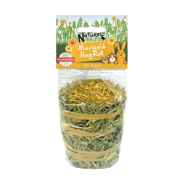 Natural Nibbles Marigold Hay Roll For Small Animals – Pet Source UK
